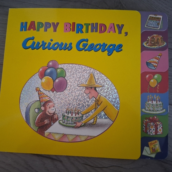 Other | Curious George Birthday Board Book Euc | Poshmark